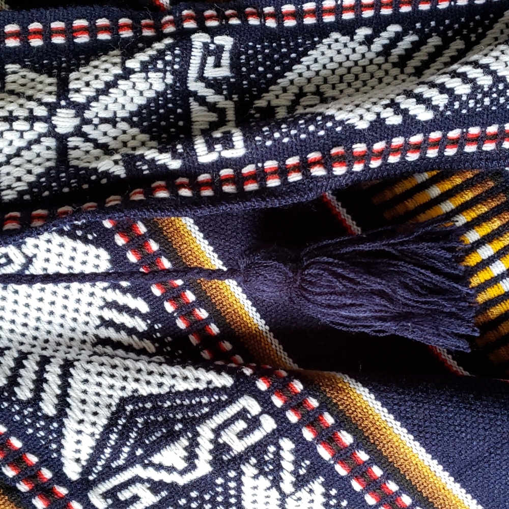 Native World Poncho Wool/Cotton Ecuador - Gem
